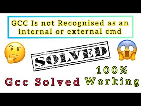 Gcc Is Not Recognized As An Internal Or External Command Visual Studio