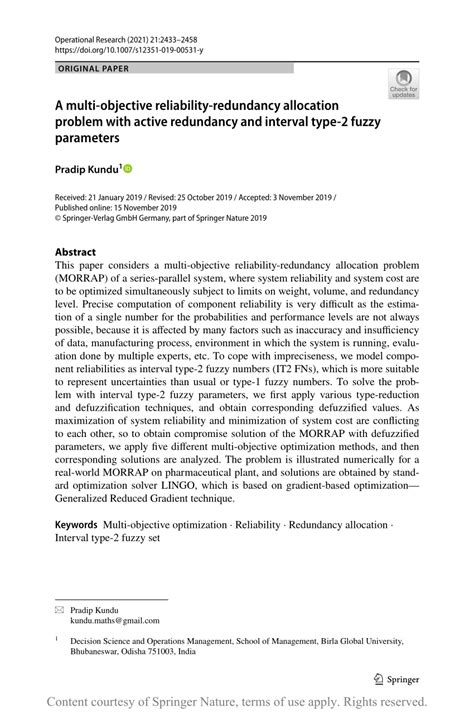 a multi objective reliability redundancy allocation problem with active redundancy and interval