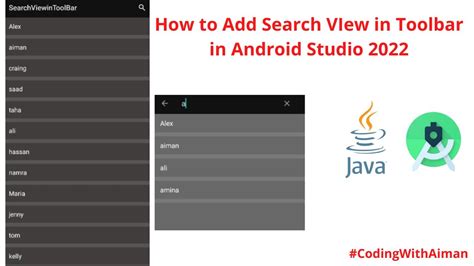 How To Add Search View In ToolBar In Android Studio 2022 SearchView On