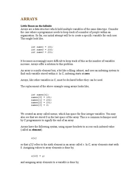 arrays pdf array data type array data structure