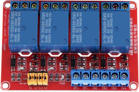 Keenso 4 Kanal Relaismodul Relaiskarte Mit Optokoppler Low Trigger