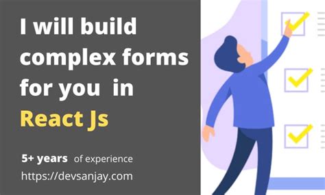 build a complex form in react or react native by sanjaydas536 fiverr
