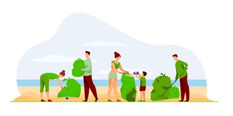 People Picking Up Trash Cartoon Illustrations Royalty Free Vector Graphics And Clip Art Istock