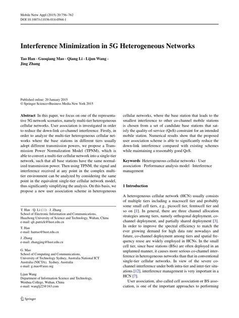 pdf interference minimization in 5g heterogeneous networks
