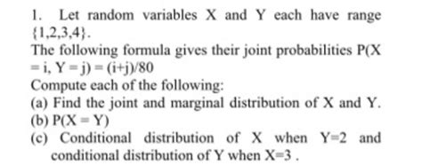 solved let random variables x ﻿and y ﻿each have