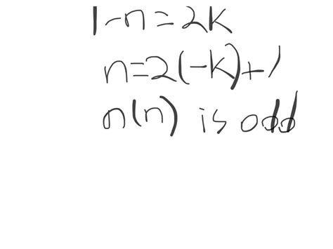solved prove that these four statements about the integer n are equivalent i n 2 is odd ii
