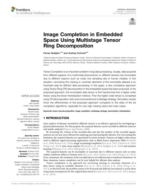 pdf image completion in embedded space using multistage tensor ring decomposition