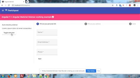 Angular 9 Angular Material Sidenav Live Working Example YouTube