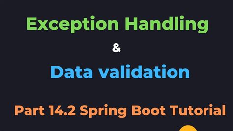 Spring Boot Data Validation Spring Boot Exception Handling Part 14 2