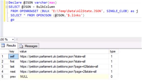 different ways to import json files into sql server