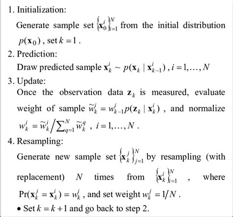 sir particle filter algorithm download scientific diagram
