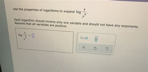 solved use the properties of logarithms to expand log each