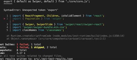 Reactjs Jest Test Fails SyntaxError Unexpected Token Export Stack