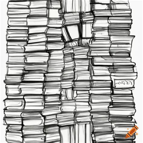 Books Stacked Up In A Library On Craiyon