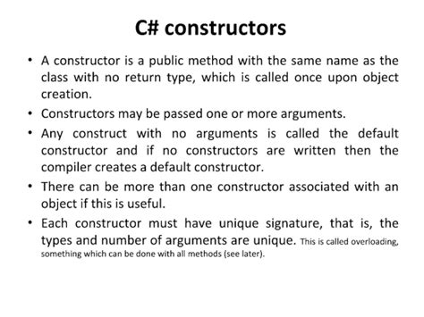 constructors method overloading c properties this keyword static member