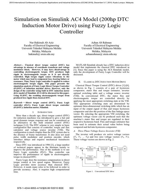 simulation on simulink ac4 model 200hp dtc induction motor drive using fuzzy logic controller