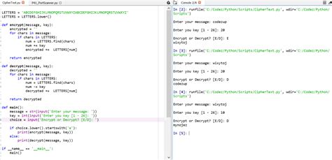 encrypt and decrypt string using key in python codez up