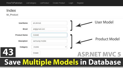 How To Save Multiple Models In Database In Mvc Mvc Tutorial Class 43 Youtube