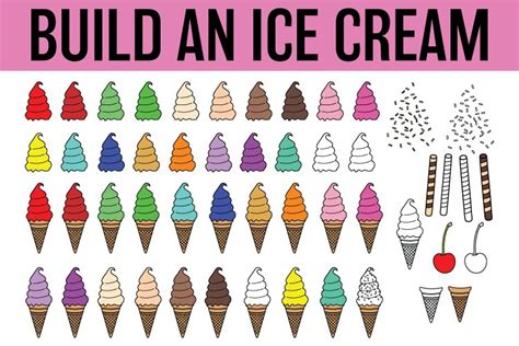 Build Your Own Ice Cream Cone Clipart