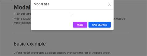 GitHub Mdbootstrap React Modal Backdrop React Backdrop Options For A