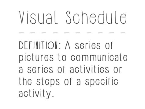 what are visual schedules and how do you use them brain optimax