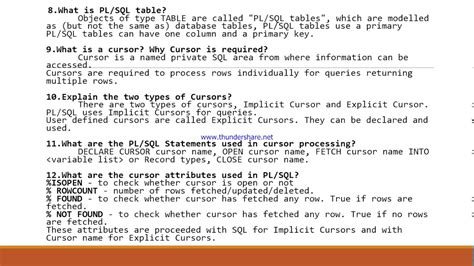 Top 30 Plsql Interview Questions And Answers Youtube