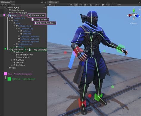 how to rig character using animation rigging in unity