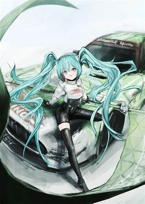 赛车未来2022 插画师ne pura的赛车初音插画图片 BoBoPic