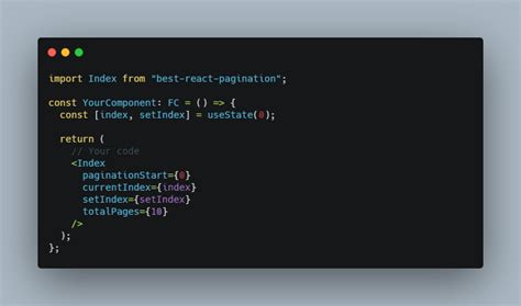 React Component To Render A Pagination