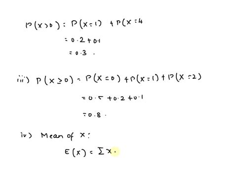 SOLVED A Discrete Random Variable X Has The Following Probability