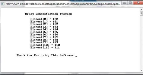 Free Programming Source Codes And Computer Programming Tutorials Array Demonstration In C