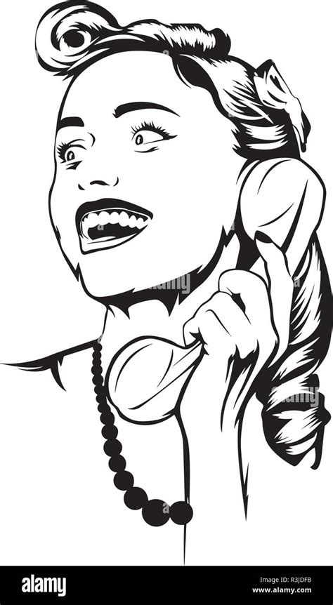 Woman Retro Style Classy Lady Pin Up Girl Stock Vector Image And Art Alamy