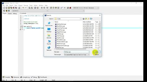 how to write code hello world in c language youtube