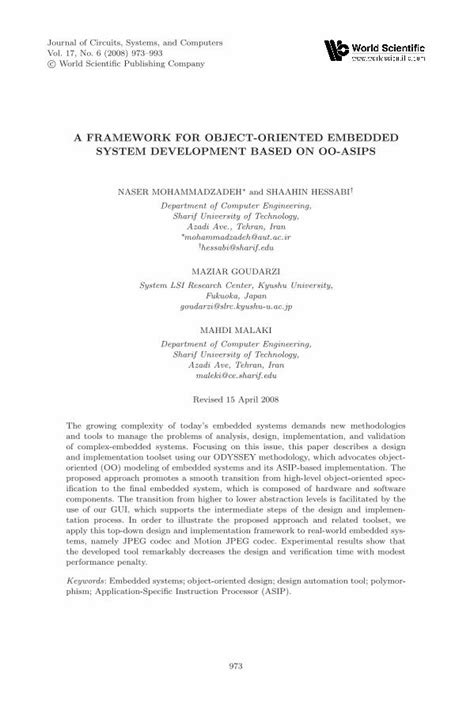 pdf framework for object oriented embedded dokumen tips