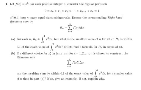 solved 1 let f x xo for each positive integer n