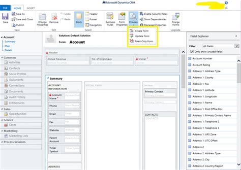 Customization Preview Enhancement In Dynamics CRM 2016 Microsoft