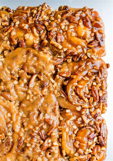 Maple Caramel Pecan Sticky Buns Recipe The Chunky Chef
