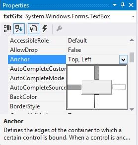 C Winform Create Control Like Visual Studio S Anchor Property