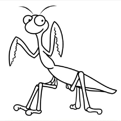 カマキリのぬりえ 印刷可能ぬりえ無料ダウンロード