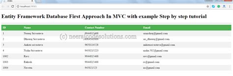 entity framework database first approach in mvc with example step by step tutorial neeraj code