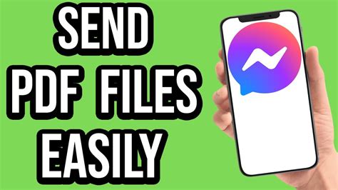 how to send pdf file in messenger app youtube