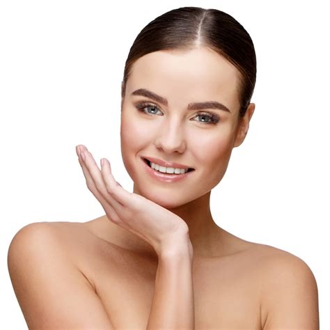 Premium Photo Beautiful Young Woman With Clean Fresh Skin