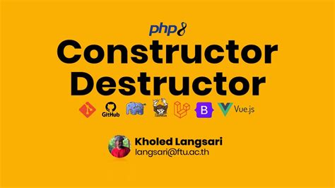 php constructor and destructor php object oriented programming oop part 8 youtube