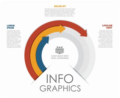 Circle Infographic Template With Four Elements Vector Image