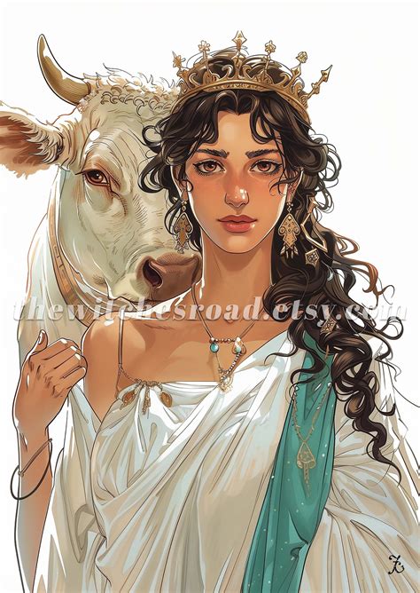 Hera Ira Ἥρᾱ Digital Instant Download Illustration Queen Of The Gods Goddess Of Marriage