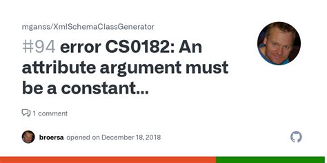 Error CS0182 An Attribute Argument Must Be A Constant Expression