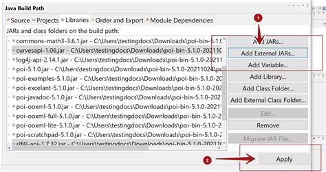 add apache poi to java project