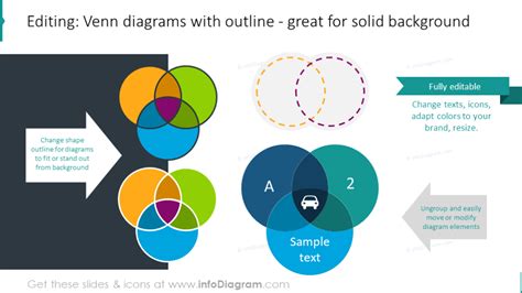 16 Modern Venn Intersection Diagrams PowerPoint Template Infographics