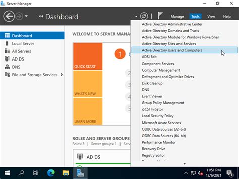 windows server 2022 active directory add user accounts server world