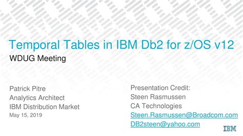 ppt temporal tables in ibm db2 for z os v12 powerpoint presentation free download id 8861534